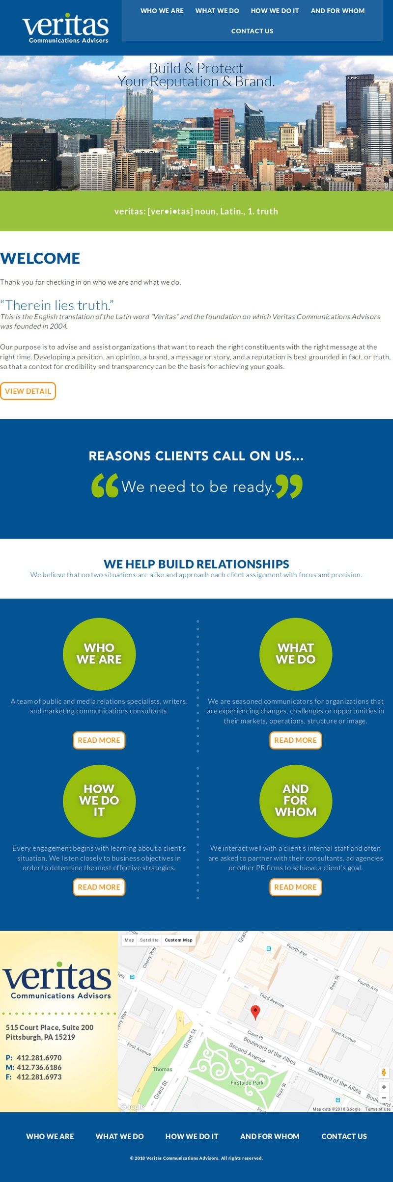 Veritas Communications Advisors Website - Kirk Peters Website ...