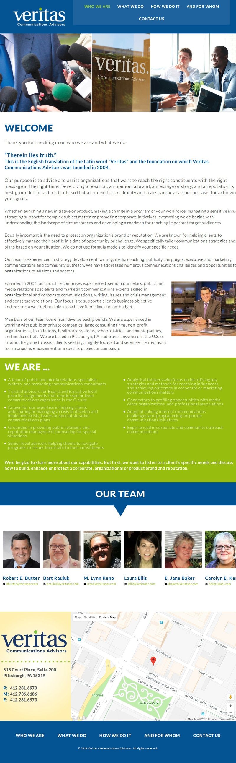 Veritas Communications Advisors Website - Kirk Peters Website ...
