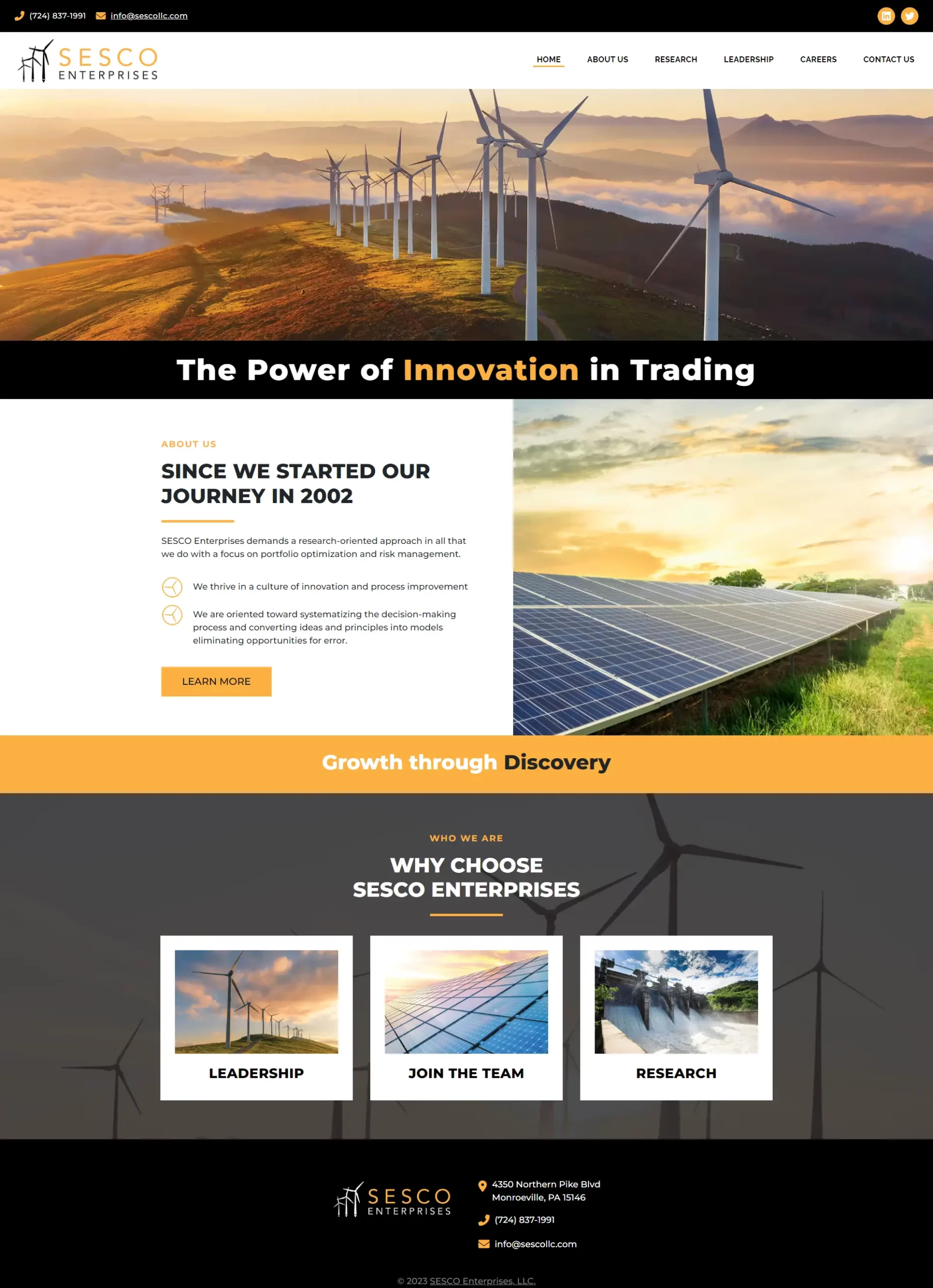 Sesco Enterprises - Kirk Peters Website Programming in Pittsburgh